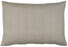 IB LAURSEN Prošívaný povlak na polštář White/Dark Grey Stripes 50 x 70 cm, šedá barva, textil