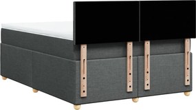 Box spring postel s matrací tmavě šedá 160x200 cm textil 3286725