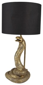 Černo-zlatá stolní lampa Snake gold – 26x48 cm