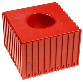 Plastový box pro upínač nástroje CAPTO C6, modul 10x10, 1 dutina, červená
