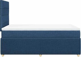 Box spring postel s matrací modrá 120x200 cm textil 3294329