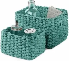 Compactor Lisou Set pletených košíků 2 dílný - zelená AQUA