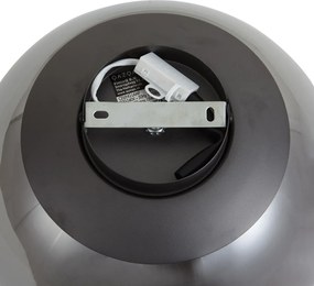 Designové stropní svítidlo kovově šedé s kouřovým sklem - Giselle