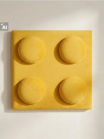 Sinsay - Sametový čalouněný panel ve tvaru kostky - žlutá