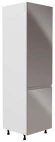 Kuchyňská skříňka na vestavnou ledničku D60ZL Aurellia (bílá + lesk šedý) (P). 1015826