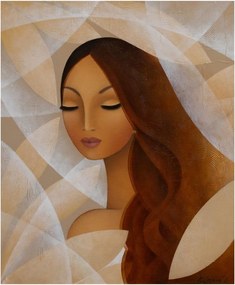 Veronika Švédová | Ukrytá Rám: Dubový, Velikost: 40 x 40 cm