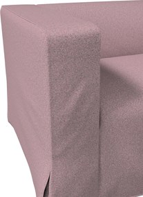 Potah na pohovku Klippan 2-místná, dlouhý s rohovými záhyby barva růžová látka pletený vzor