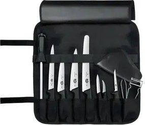 VICTORINOX Startovací sada nožů s pouzdrem černá / 10 ks / Swiss Class