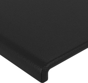 Čelo postele s LED černé 100x5x118/128 cm umělá kůže 3122228