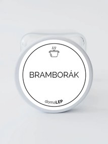 Samolepka na kořenky BRAMBORÁK bílá 5 cm základní písmo