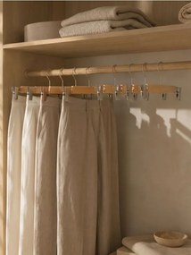 Sinsay - Dřevěná ramínka s klipsy 2 pack - béžová