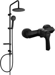 Mexen Carl sprchový set s dešťovou sprchou a sprchovou baterií Sabre, černá, 72140240-70