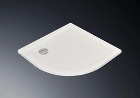 Erga Laos, čtvrtkruhová sprchová vanička 90x90x5cm, akrylát, bílá lesklá, ERG-V06-ACR-9090Q-WH-CR