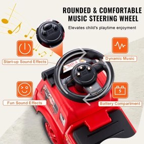 Ride On Automobil Chlapecký Dívčí kočárek pro batolata 1-3 roky červený