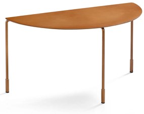 MIDJ - Konferenční stolek HOODI kožená deska, výška 32 cm