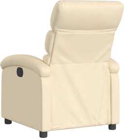 Elektrické polohovací křeslo krémové textil 3203963