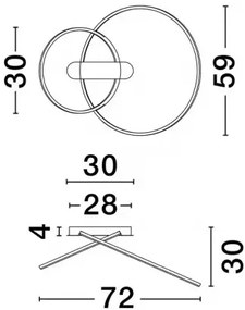 LED stmívatelné bílé designové stropní svítidlo Kiklos