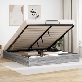 Ottoman postel Šedá Sonoma 203 x 180 x 25 cm Dřevěný materiál 3409210