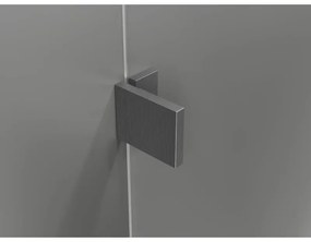 Mexen Lunar, výklopný sprchový kout levý 70 x 70 cm, 8mm čiré sklo, profil grafit broušený, 834-070-070-66-00-L