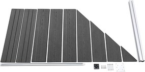Set plotových dílců WPC 792 x (105–186) cm černý 3070440