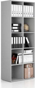 Regál FRAME, vysoký, 2 sloupce, 2162 x 872 x 450 mm, šedá