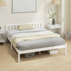 HOMCOM Pevný dřevěný rám postele 160x200 cm jednolůžko s čelem a pevnou roštovou konstrukcí pro děti i dospělé