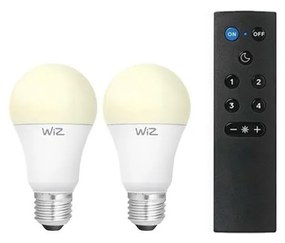 SADA 2x LED Stmívatelná žárovka A60 E27/9W/230V 2700K Wi-Fi + DO - WiZ 4897104950234