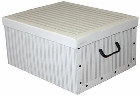 Skládací úložná krabice - karton box Compactor Anton 50 x 40 x v.25 cm, šedo-bílá