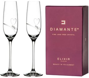 Diamante sklenice na šampaňské Romance s kamínky Swarovski 200ml 2KS