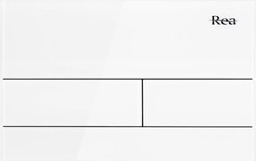 Rea T, ovládací tlačítko k podomítkovým systémům WC K011A-Q, bílé sklo, REA-E0052