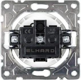 Elhard Zásuvka Rondo s hranatým rámečkem, bílá - kompletní set RD6100W