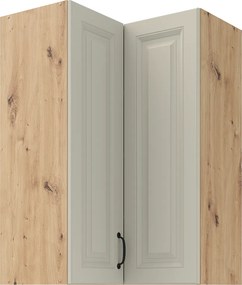 STILO ac | horní skříňka 60x60 GN-90 2F (90°) rohová s policemi | 60x60 cm | VYSOKÁ | artisan/světle šedá