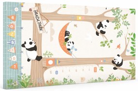 IKK Vzdělávací oboustranná pěnová podložka 180 x 200 cm ulice/ panda
