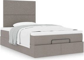 Osmanský rám postele s matrací taupe 120x200cm textil 3313068
