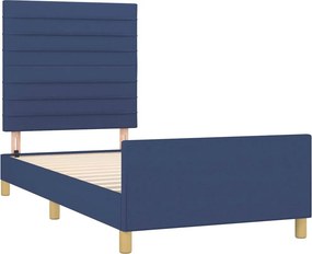 Rám postele bez matrací modrá 90x200 cm textil 3125112