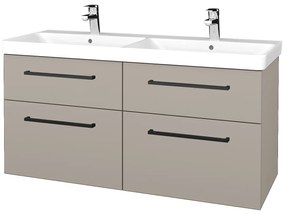 Dřevojas Koupelnová skříň Q MAX SZZ4 120 Varianta: N01 Bílá lesk / Úchytka T03 / N07 Stone