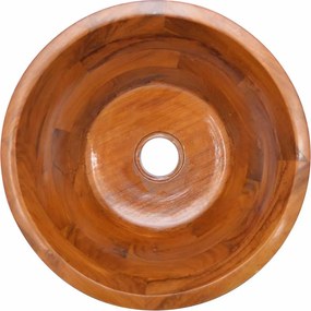 Umývadlo masivní teak Φ40 x 20 cm 326161