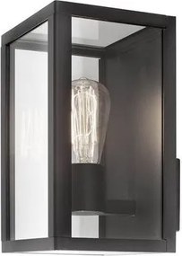 NV 870026 Venkovní nástěnné svítidlo ZEST černý litý hliník čiré sklo E27 1x12W 220-240V IP54 bez žárovky - NOVA LUCE