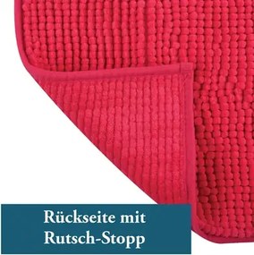 MSV Koupelnová předložka CHENILLE růžová / mikrovlákno / protiskluzová