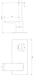 OMNIRES PM7415CR - Umyvadlová baterie pro podomítkovou instalaci PARMA chrom