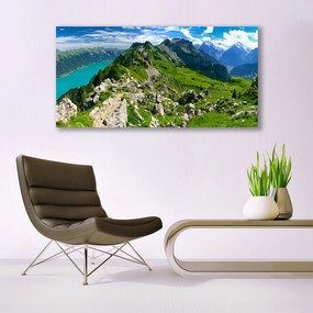 Plexisklo-obraz Louka Hory Krajina Příroda 120x60 cm