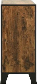 Úložná skříň rustikální hnědá 72 x 36 x 82 cm kov a MDF 335907