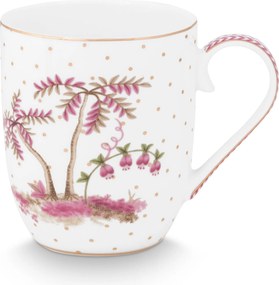 Pip Studio Jolie Dots Gold hrnek 180ml, růžový (hrnek z tenkostěnného porcelánu)