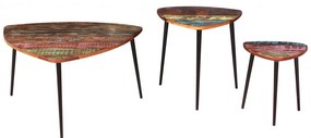 Barevný konferenční stolek z recyklovaného dřeva Openwater 40x37