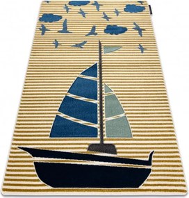Detský kusový koberec Petit Sail boat gold, 160x220, žltá, detská izba, Dywany Łuszczów