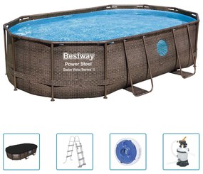 Bestway Bazén Power Steel s příslušenstvím 488 x 305 x 107 cm