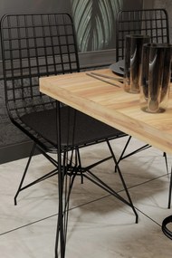 Hanah Home Sada stolu a židlí (5 kusů) Nmsymk001, Dub, Černá