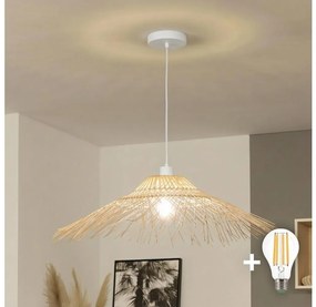 Brilagi - LED Lustr na lanku CERIA BOHO 1xE27/40W/230V pr. 70 cm bambus