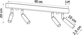 Sollux Lighting Stropní svítidlo EYETECH 4 bílé