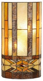 Žluté nástěnné mozaikové svítidlo Tiffany Viollette – 20x11x36 cm